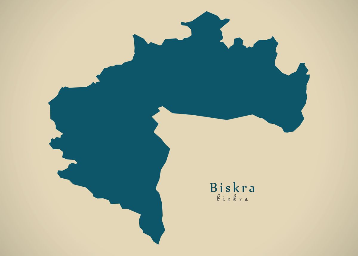 'Biskra province map' Poster, picture, metal print, paint by Ingo ...
