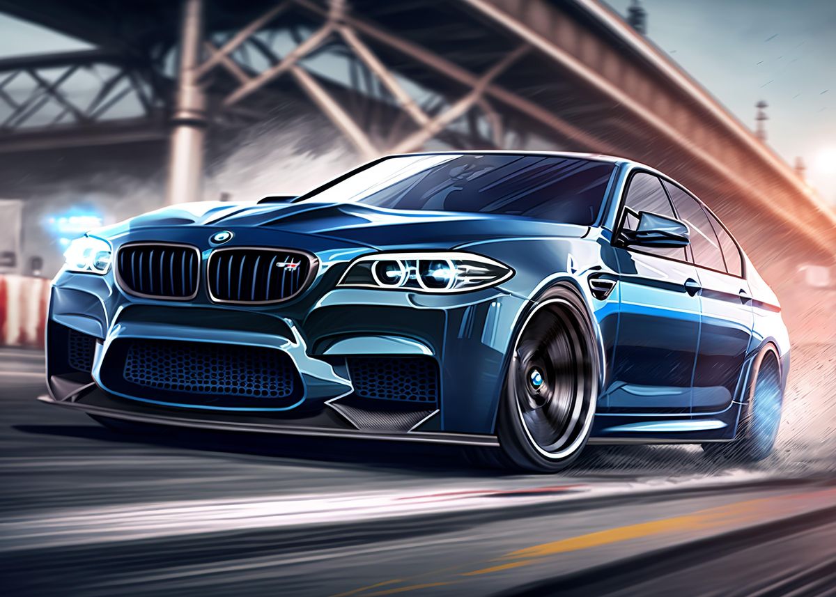 'Bmw Car racing' Poster, picture, metal print, paint by PosterSuite ...