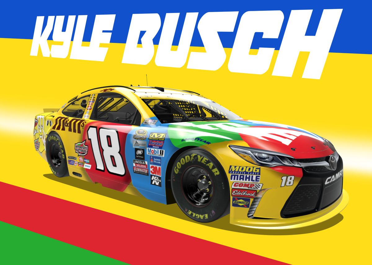 'Kyle Busch' Poster, picture, metal print, paint by Broken Specter 13 ...