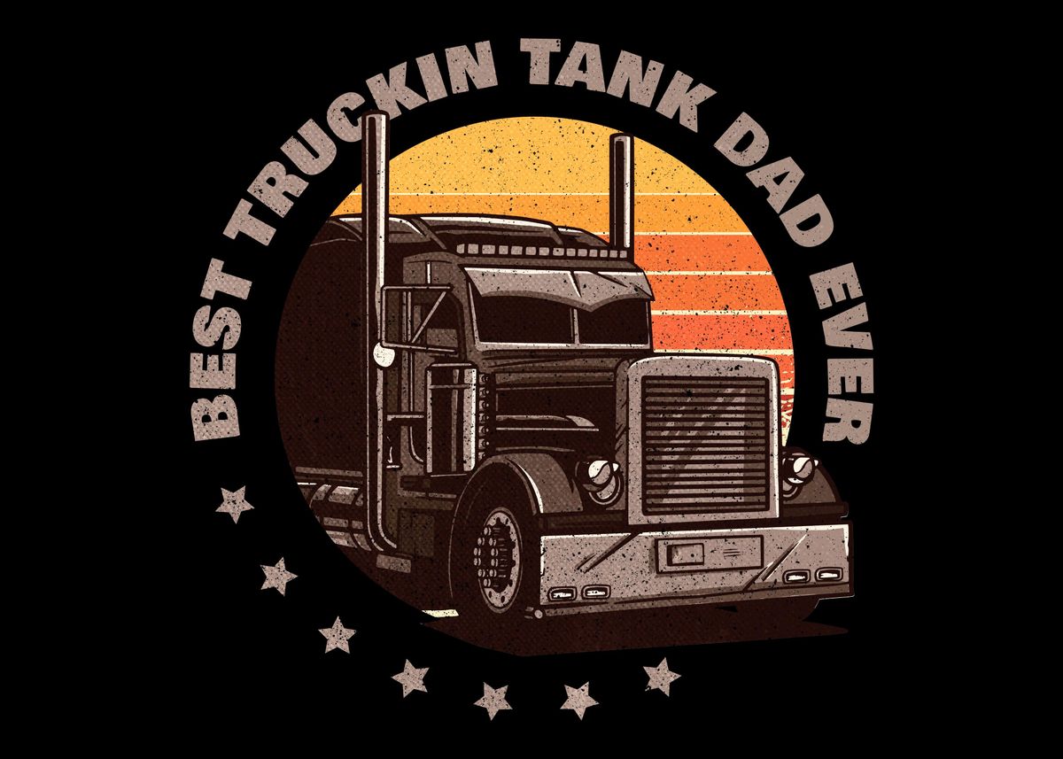 'Truck Driver' Poster, picture, metal print, paint by CrazySquirrel ...