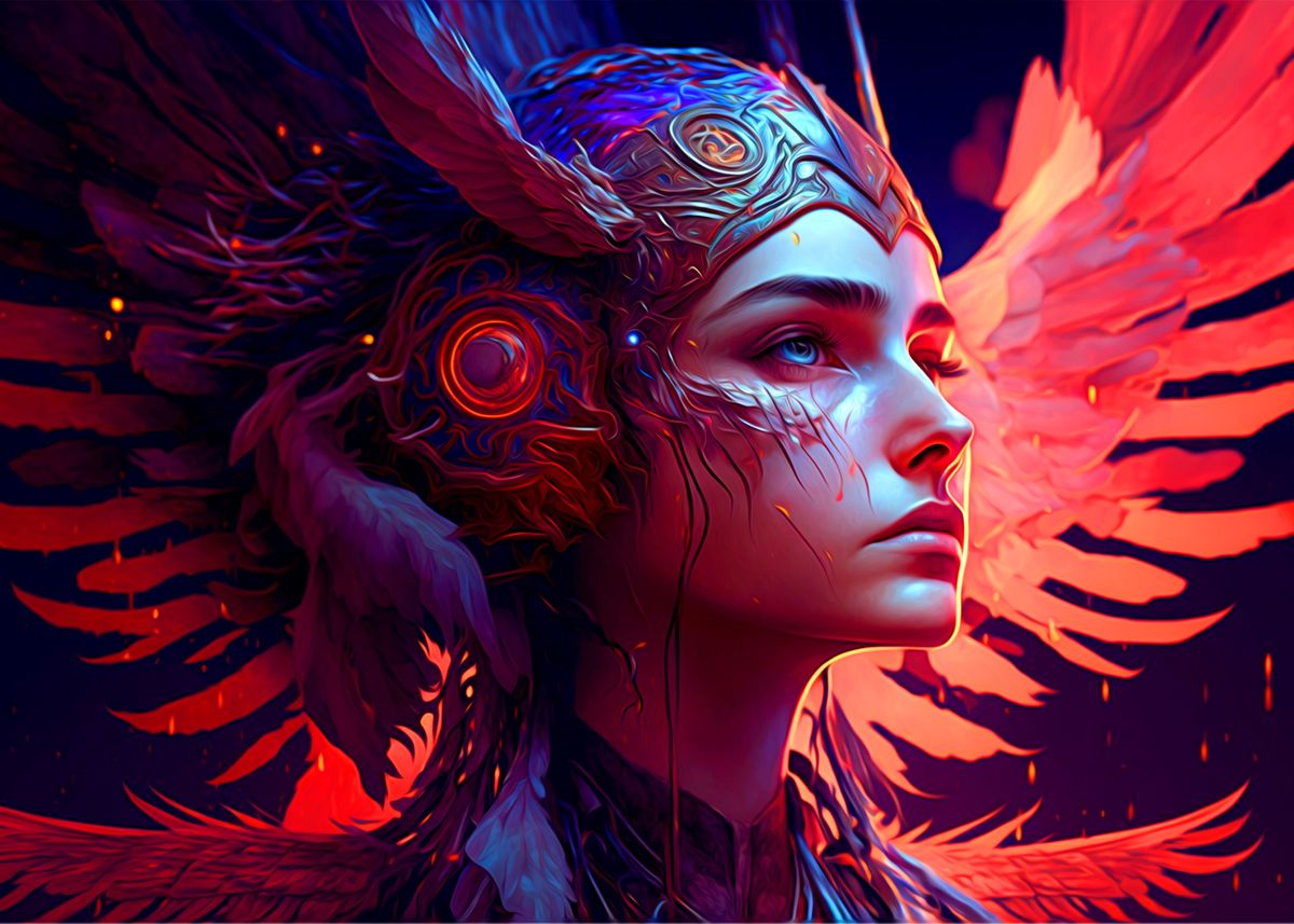 'Fantasy Girl Face' Poster, picture, metal print, paint by Uranus ...