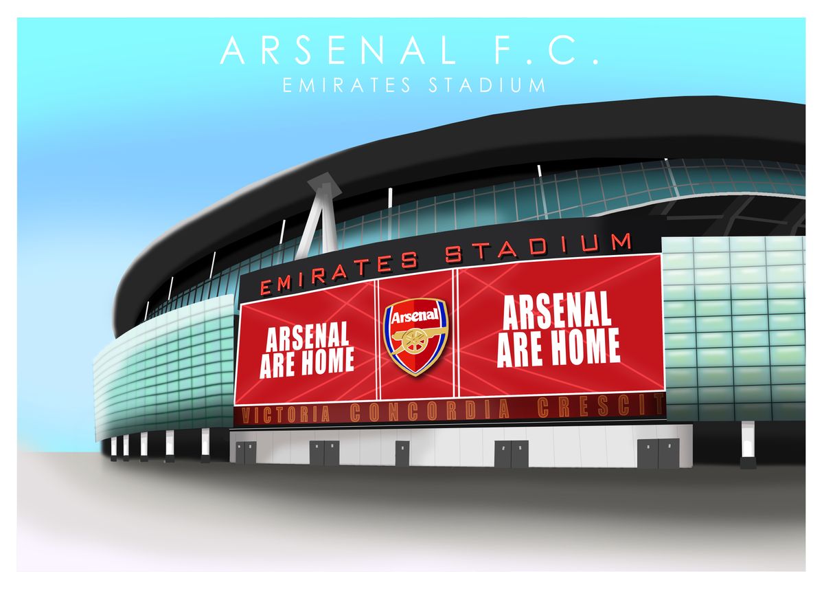 'Arsenal Stadium' Poster, picture, metal print, paint by OmegaArt ...