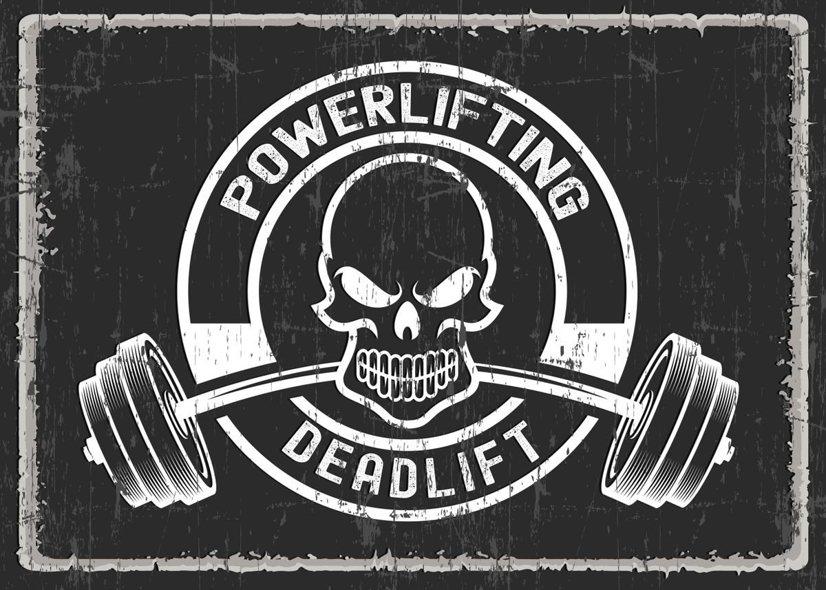 'Powerlifting Deadlift' Poster, picture, metal print, paint by XandYart ...