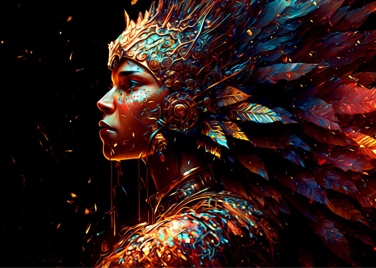 'Fantasy Girl Face' Poster, picture, metal print, paint by Uranus ...