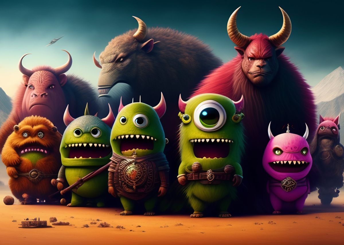 '3D Monters Fantasy Art' Poster by ALMA Studio | Displate