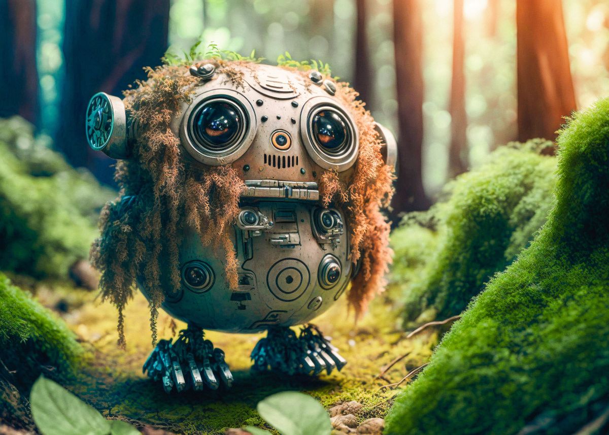 'Forest robot Tony' Poster, picture, metal print, paint by Alan Frijns ...