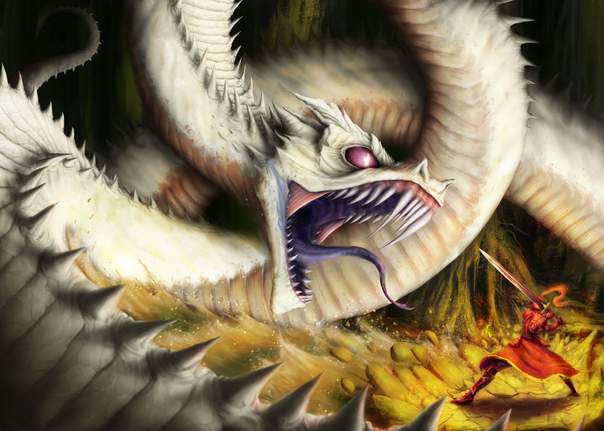 'Wrath of the Basilisk' Poster, picture, metal print, paint by Rene ...