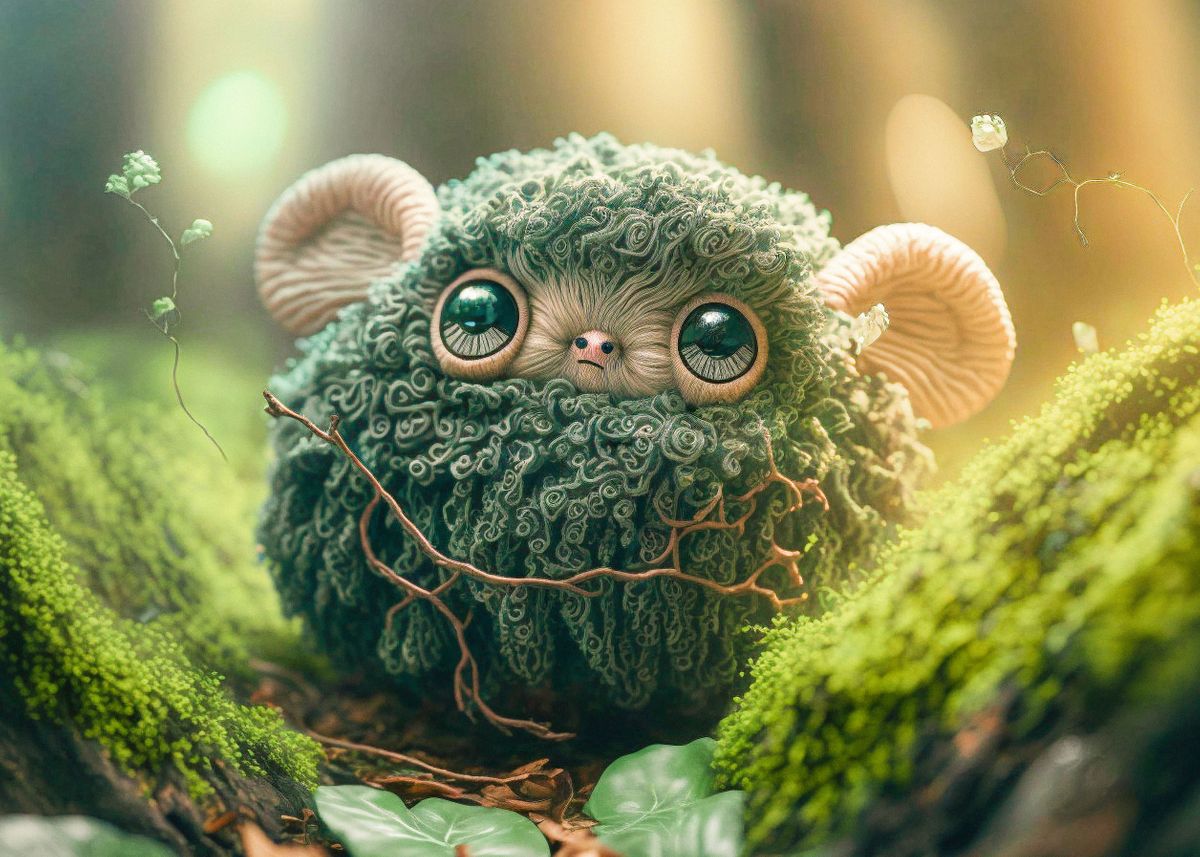 'Forest alien Tina' Poster, picture, metal print, paint by Alan Frijns ...