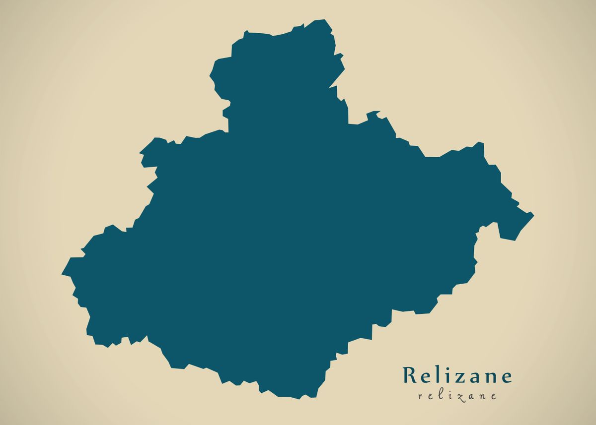 'Relizane province map' Poster, picture, metal print, paint by Ingo ...