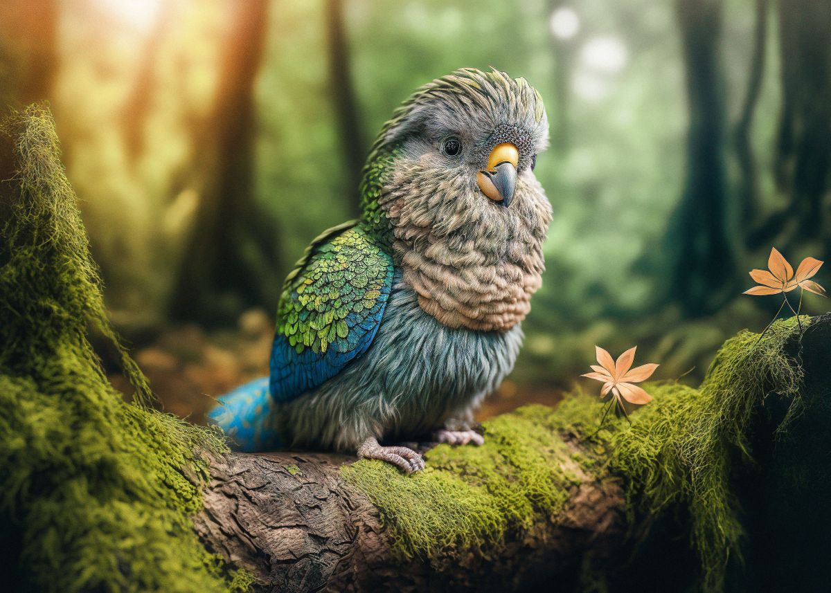 'Funky parrot Dennis' Poster, picture, metal print, paint by Alan ...