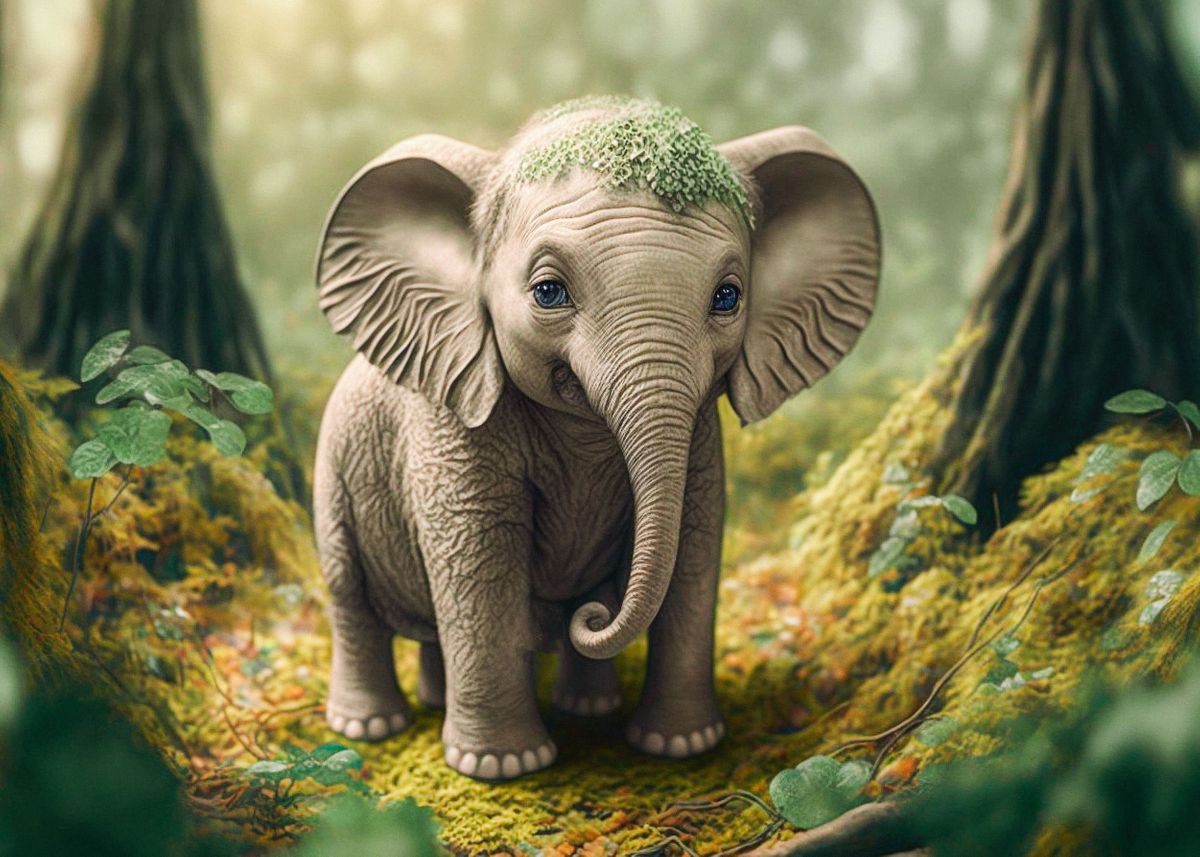'Elephant Wanda' Poster, picture, metal print, paint by Alan Frijns ...