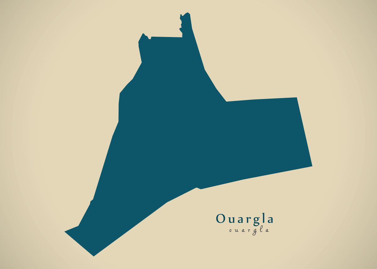 'Ouargla province map' Poster, picture, metal print, paint by Ingo ...