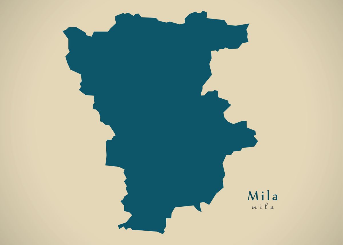 'Mila province map' Poster, picture, metal print, paint by Ingo Menhard ...