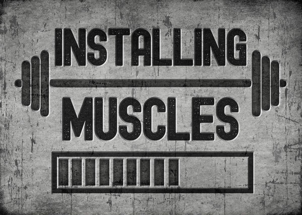 'Installing muscles' Poster, picture, metal print, paint by XandYart ...