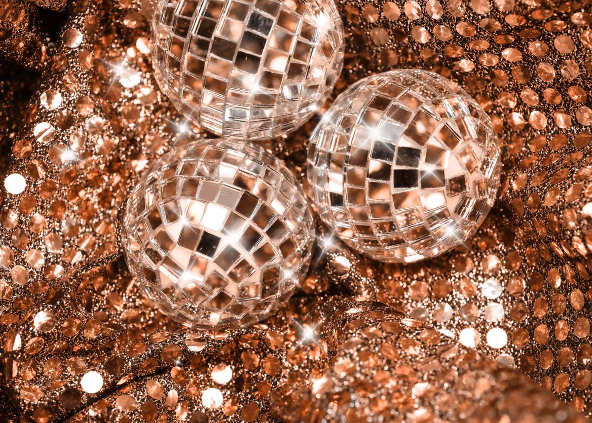 'Disco Balls Glam 13' Poster, picture, metal print, paint by Anita's ...