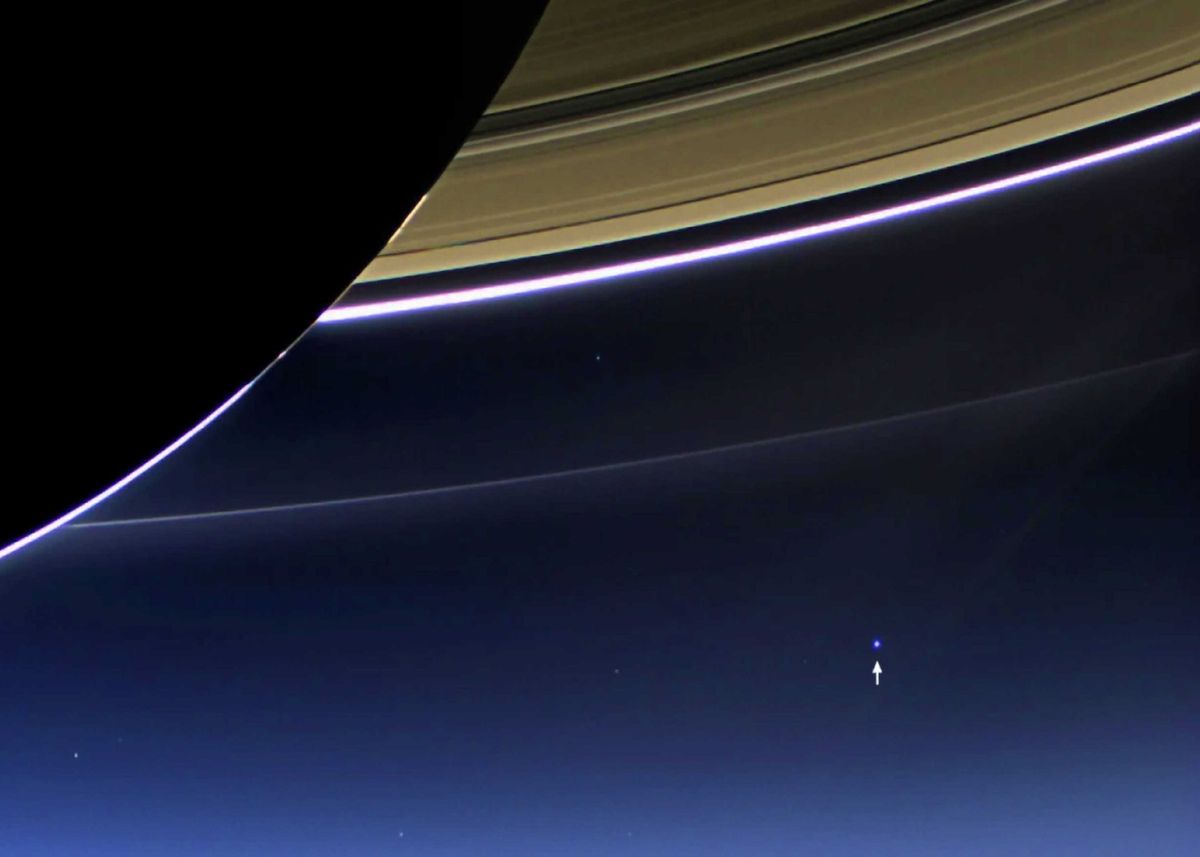 'Pale Blue Dot From Saturn' Poster, picture, metal print, paint by ...