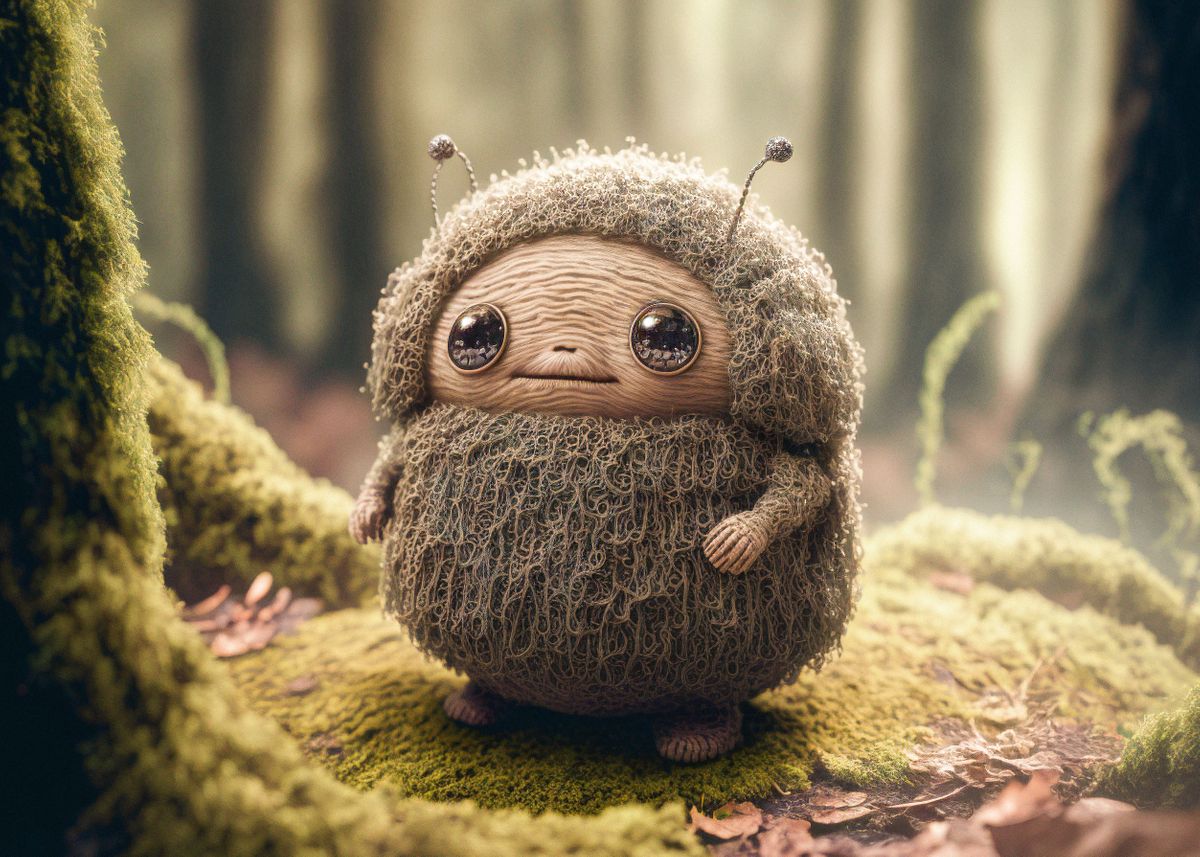 'Wood creature Mina' Poster, picture, metal print, paint by Alan Frijns ...