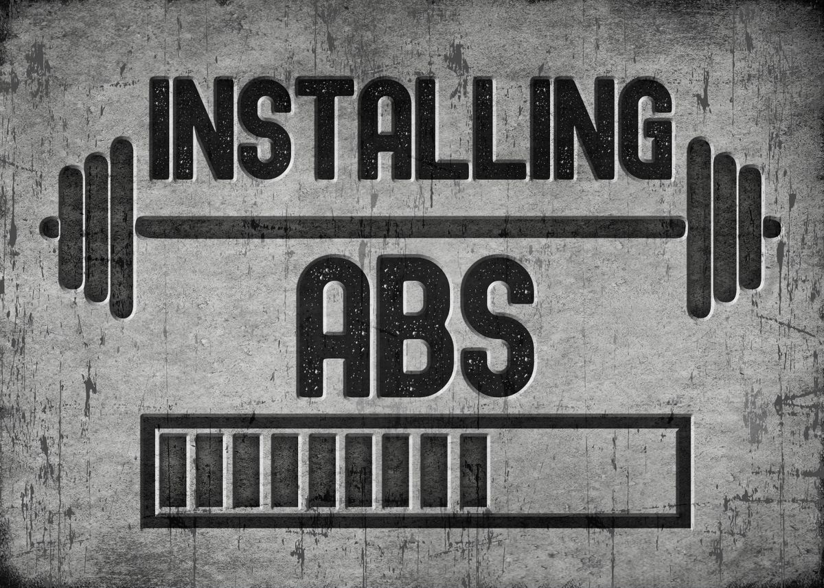 'Installing abs' Poster, picture, metal print, paint by XandYart | Displate