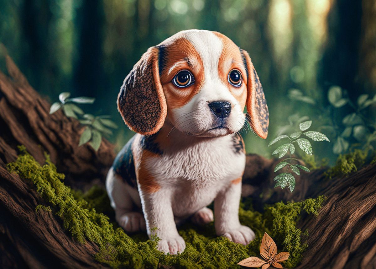 'Puppy Peter in the forest' Poster by Alan Frijns | Displate