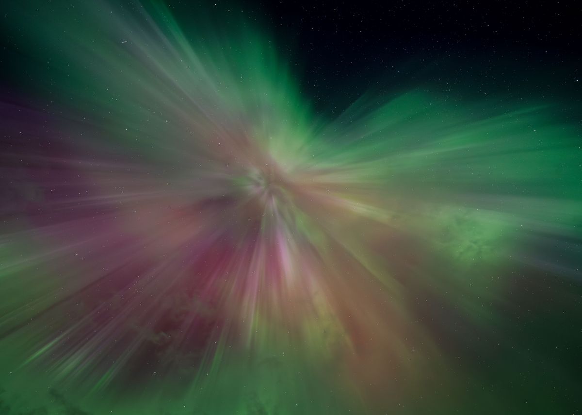 'Aurora Borealis explosion ' Poster, picture, metal print, paint by ...