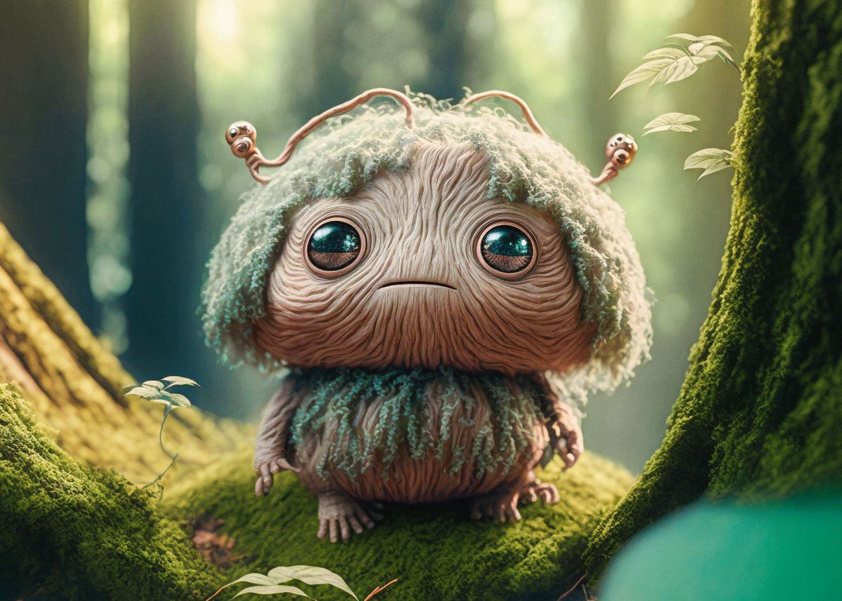 'Forest alien Blip' Poster, picture, metal print, paint by Alan Frijns ...