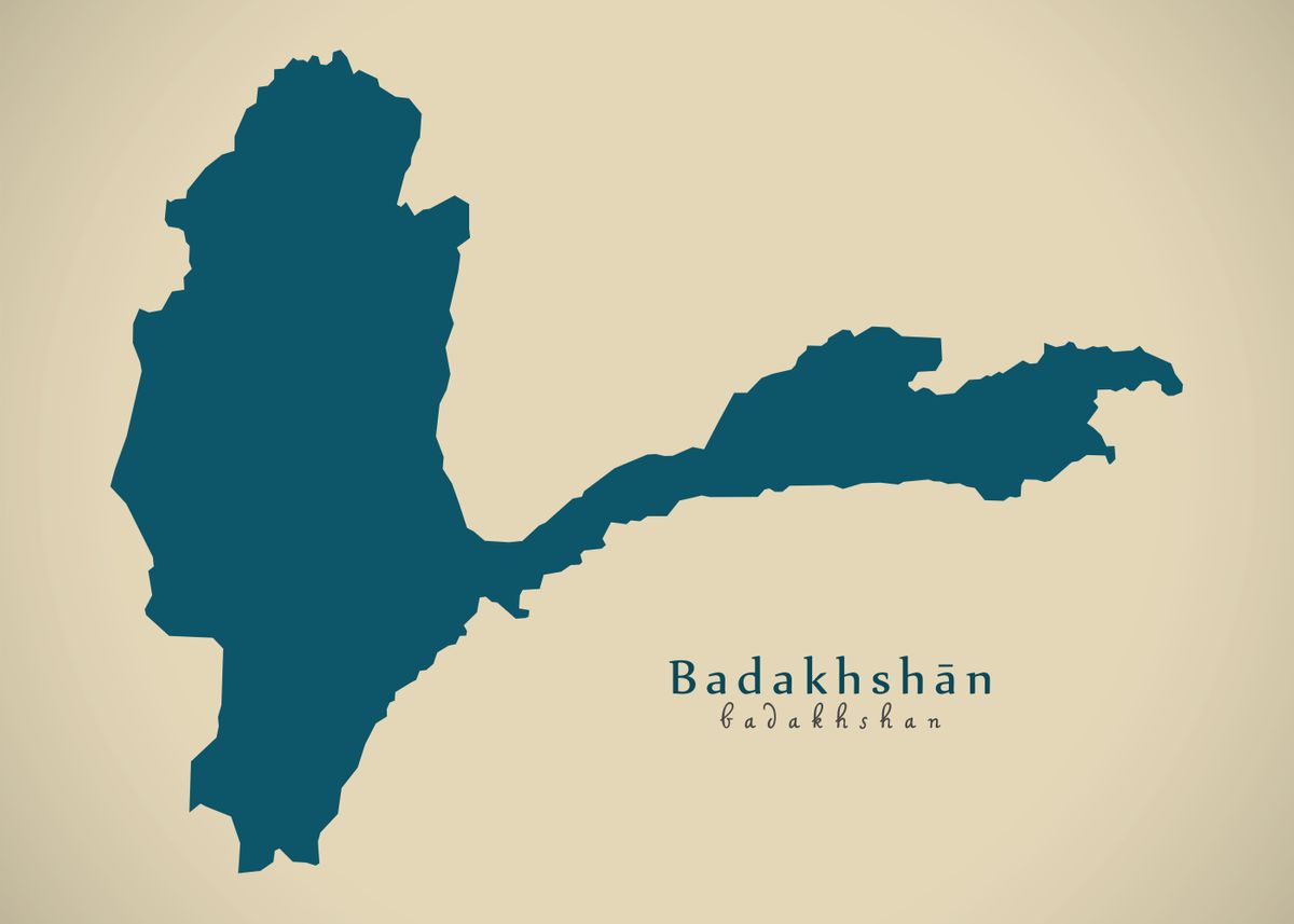 'Badakhshan province map' Poster, picture, metal print, paint by Ingo ...