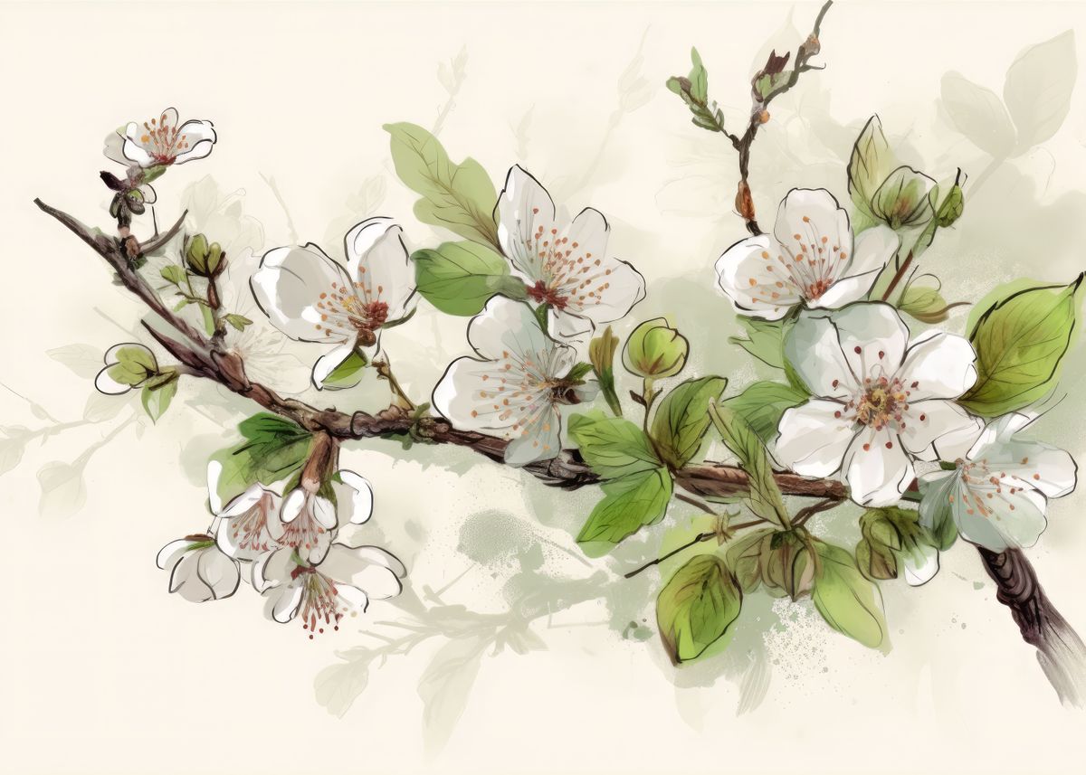 'Serene Spring Symphony' Poster by Michael Strevens | Displate