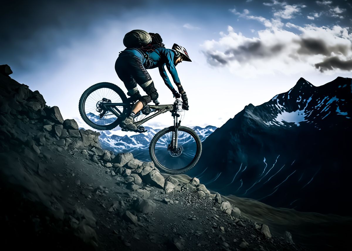 'mountain bike' Poster, picture, metal print, paint by Daniaal Odonnell ...