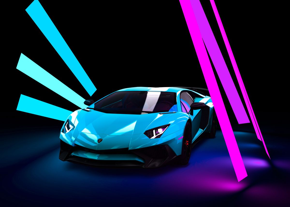 'Lamborghini Aventador SV' Poster by Kw Supers | Displate