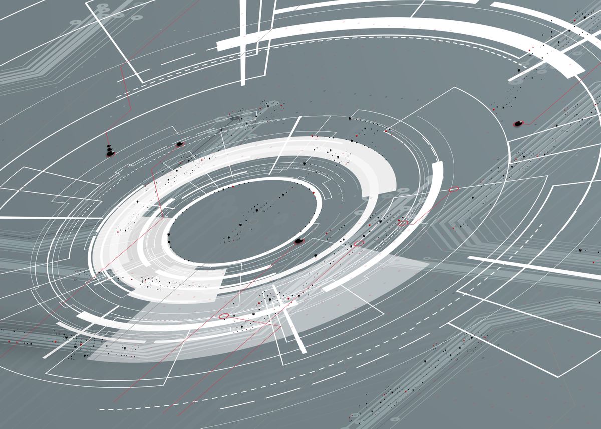 'Abstrac Technology' Poster, picture, metal print, paint by Vs 1489 ...