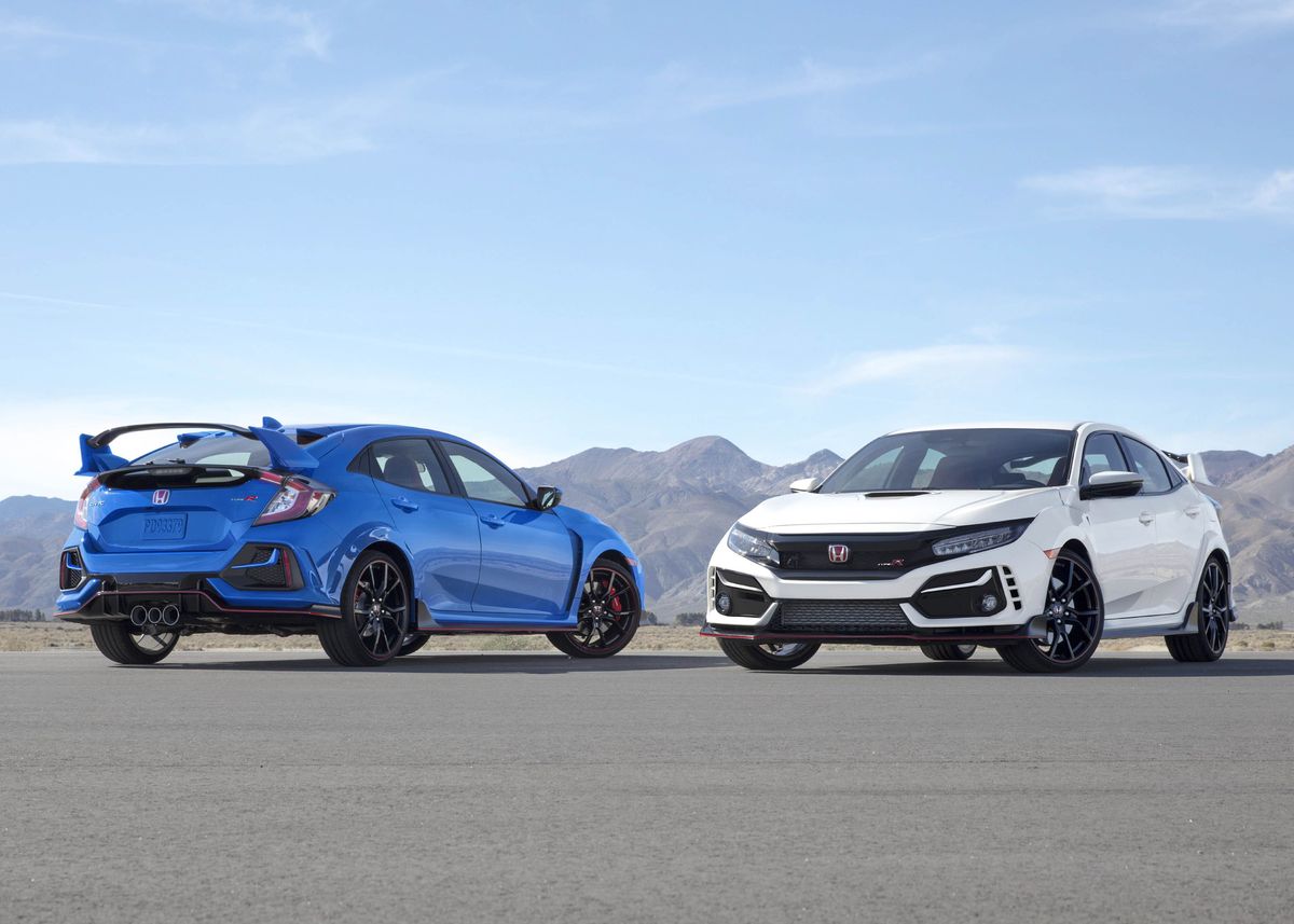 'Civic Type R Blue & White' Poster, picture, metal print, paint by Koba ...