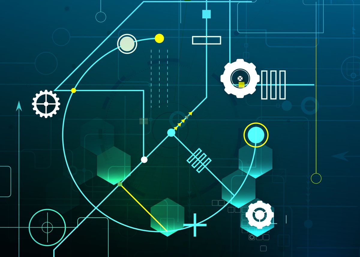 'Abstrac Technology' Poster, picture, metal print, paint by Vs 1489 ...