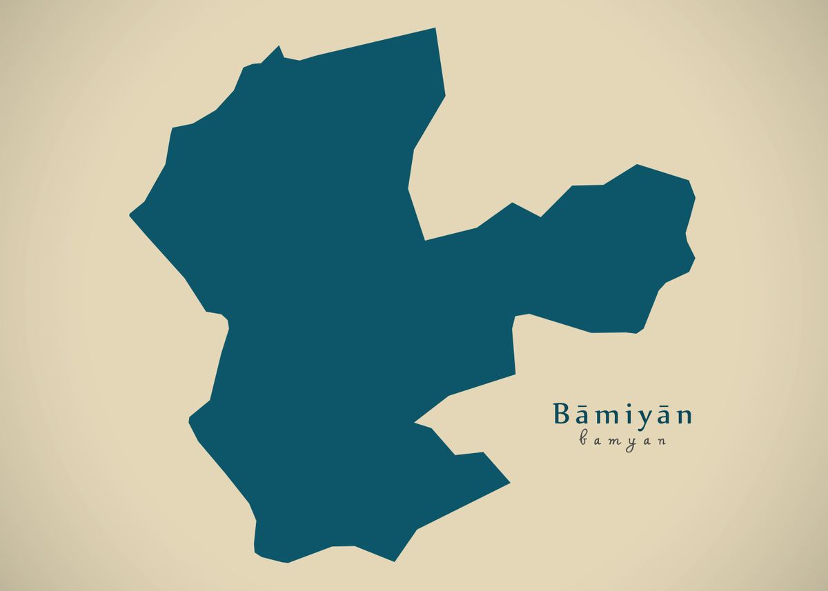 'Bamyan province map' Poster by Ingo Menhard | Displate