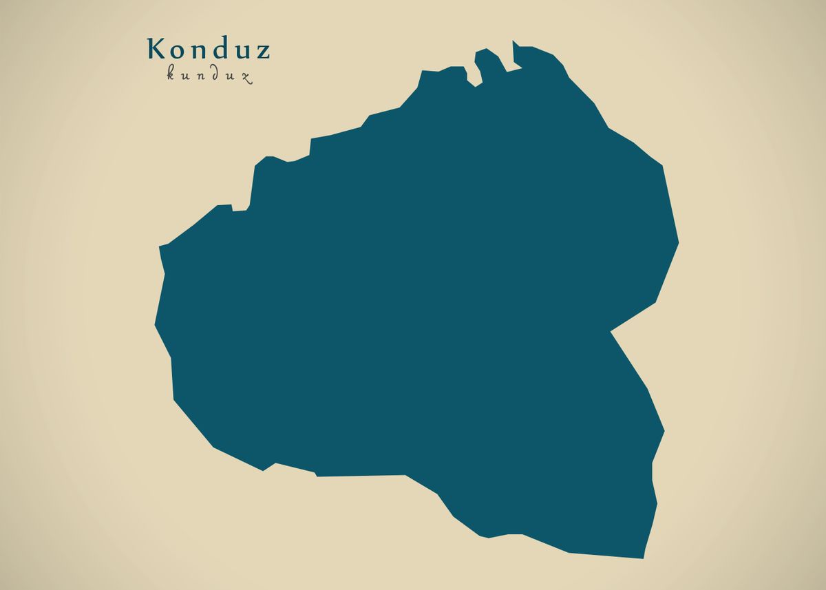 'Kunduz province map' Poster by Ingo Menhard | Displate