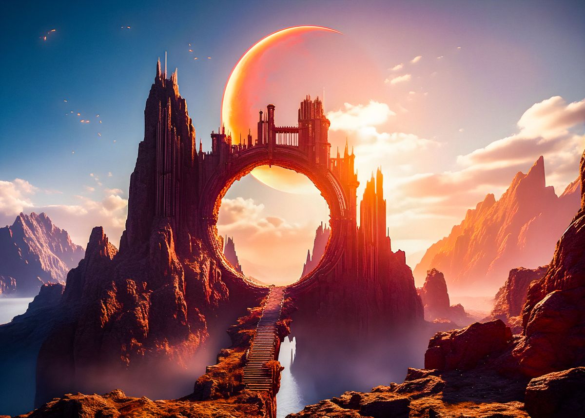 'Stairway to the portal' Poster, picture, metal print, paint by Alan ...