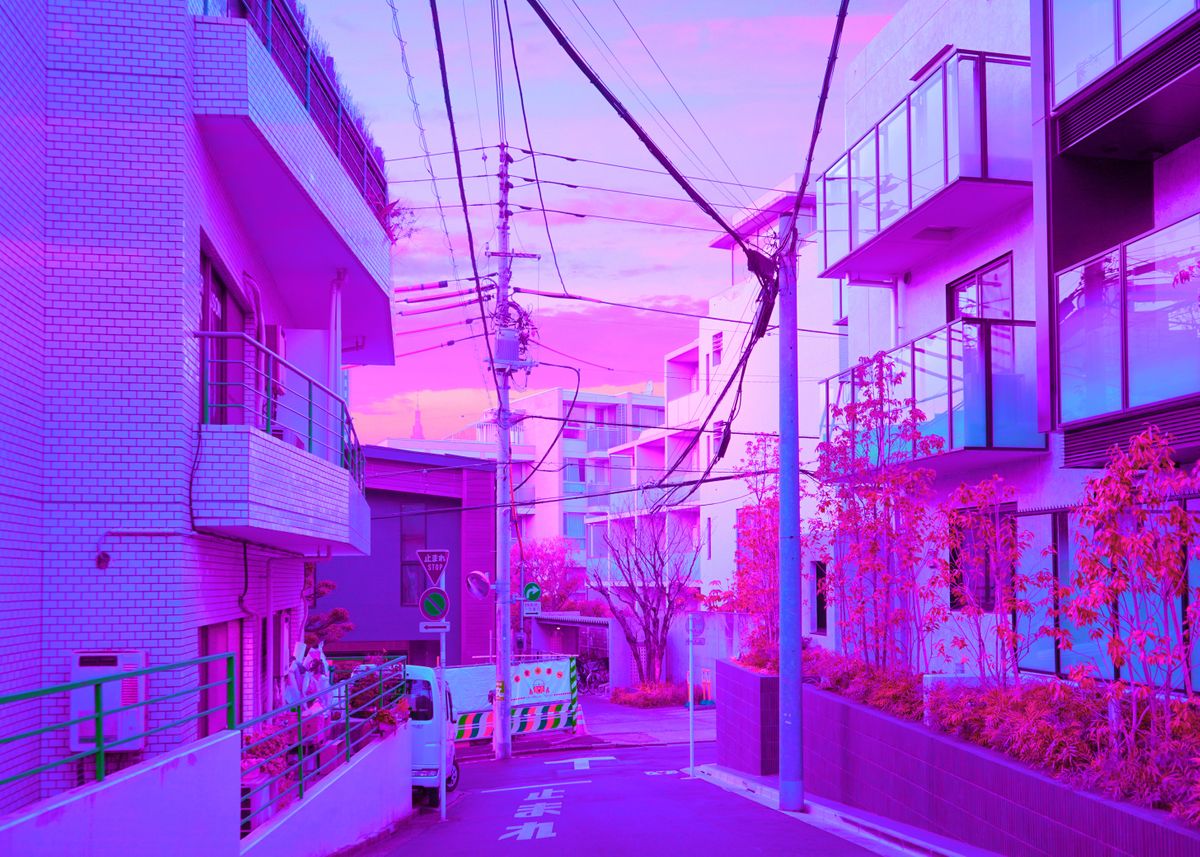 'Tokyo Neon Pastel' Poster by Elora Pautrat | Displate