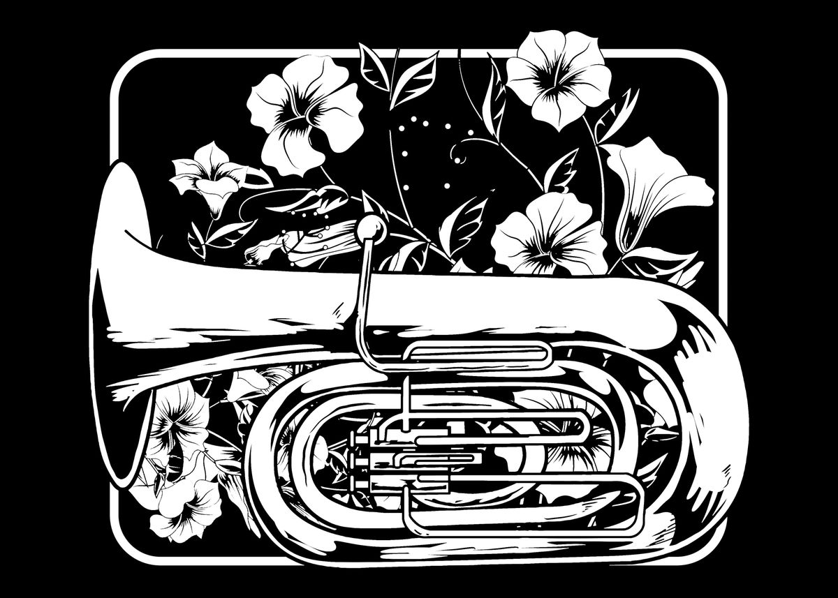 'Marching Band Tuba' Poster, picture, metal print, paint by BobbyBubble ...