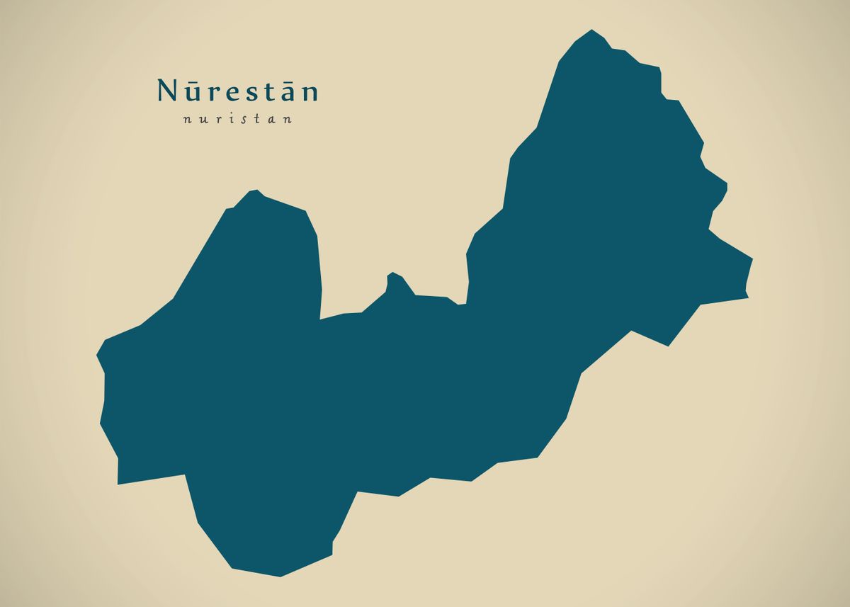 'Nuristan province map' Poster, picture, metal print, paint by Ingo ...
