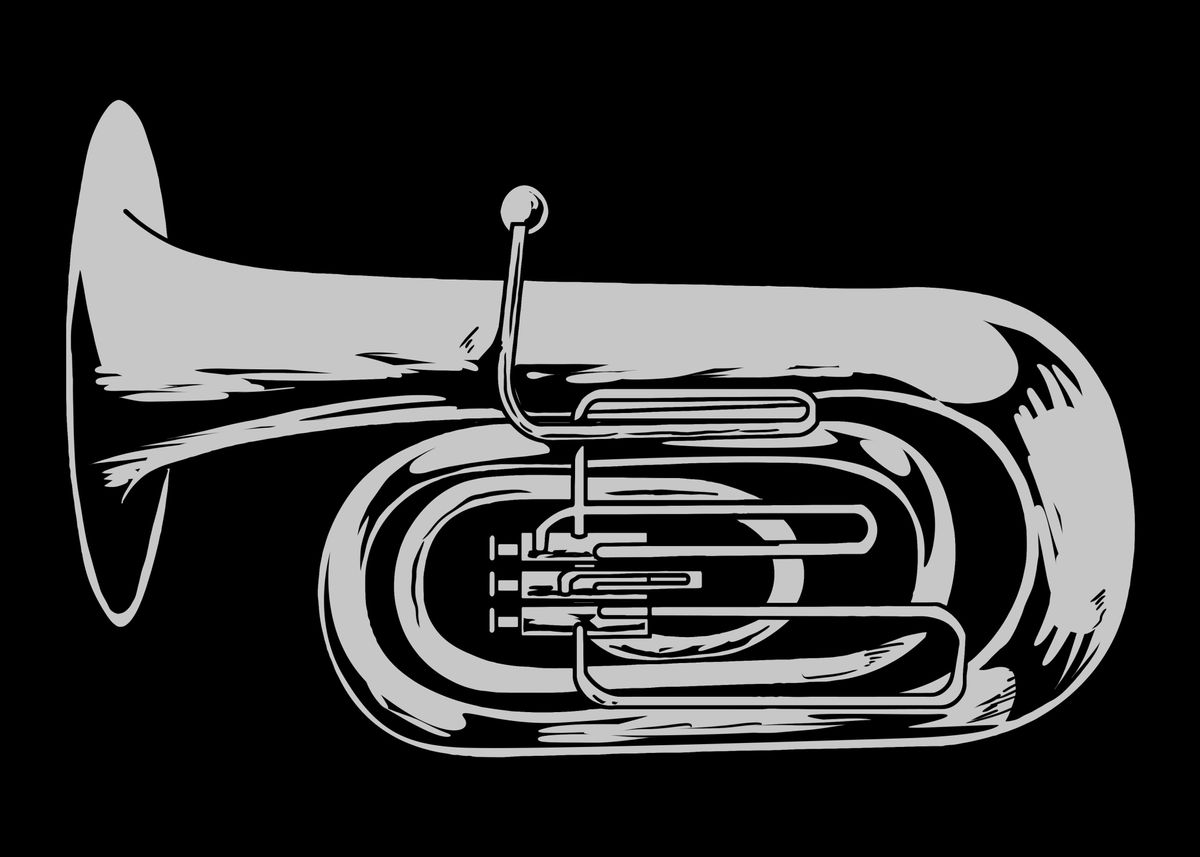 'Marching Band Tuba' Poster, picture, metal print, paint by ...