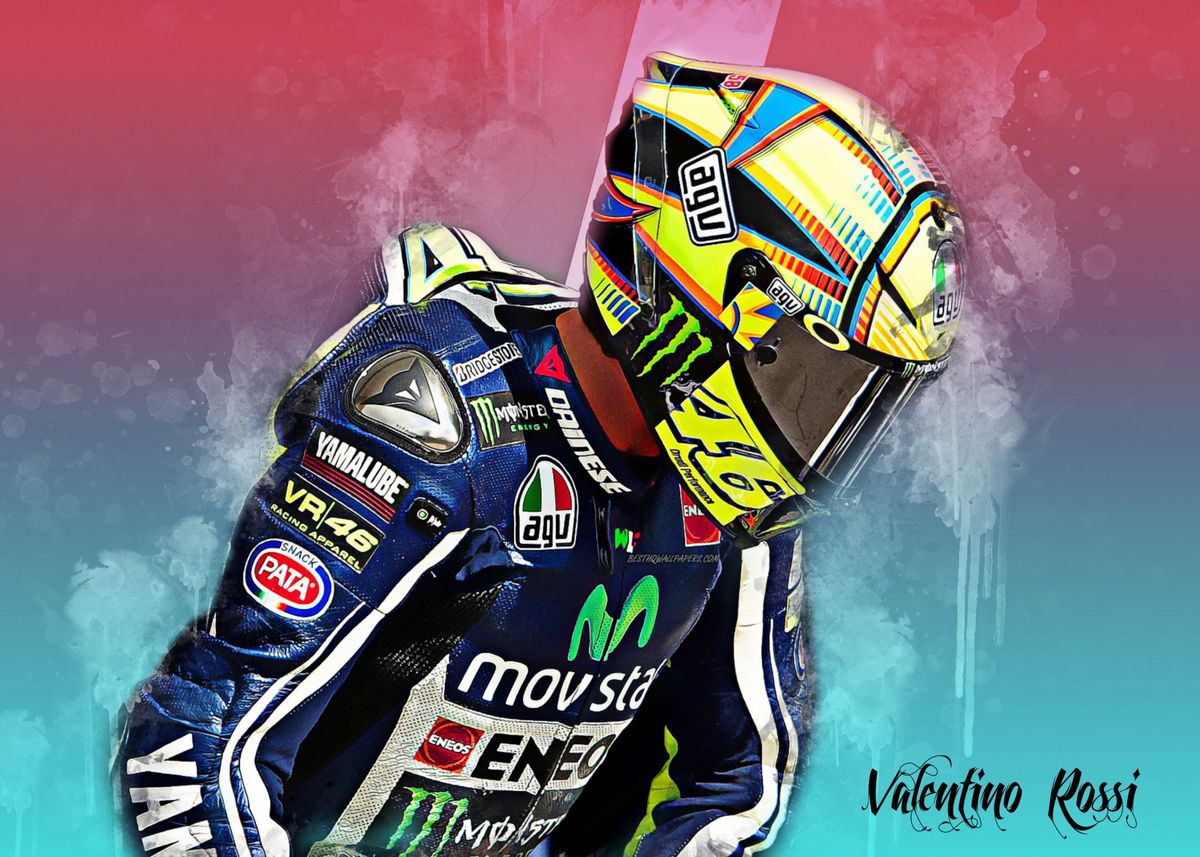 'Legend Valentino Rossi' Poster, picture, metal print, paint by Wijaki ...