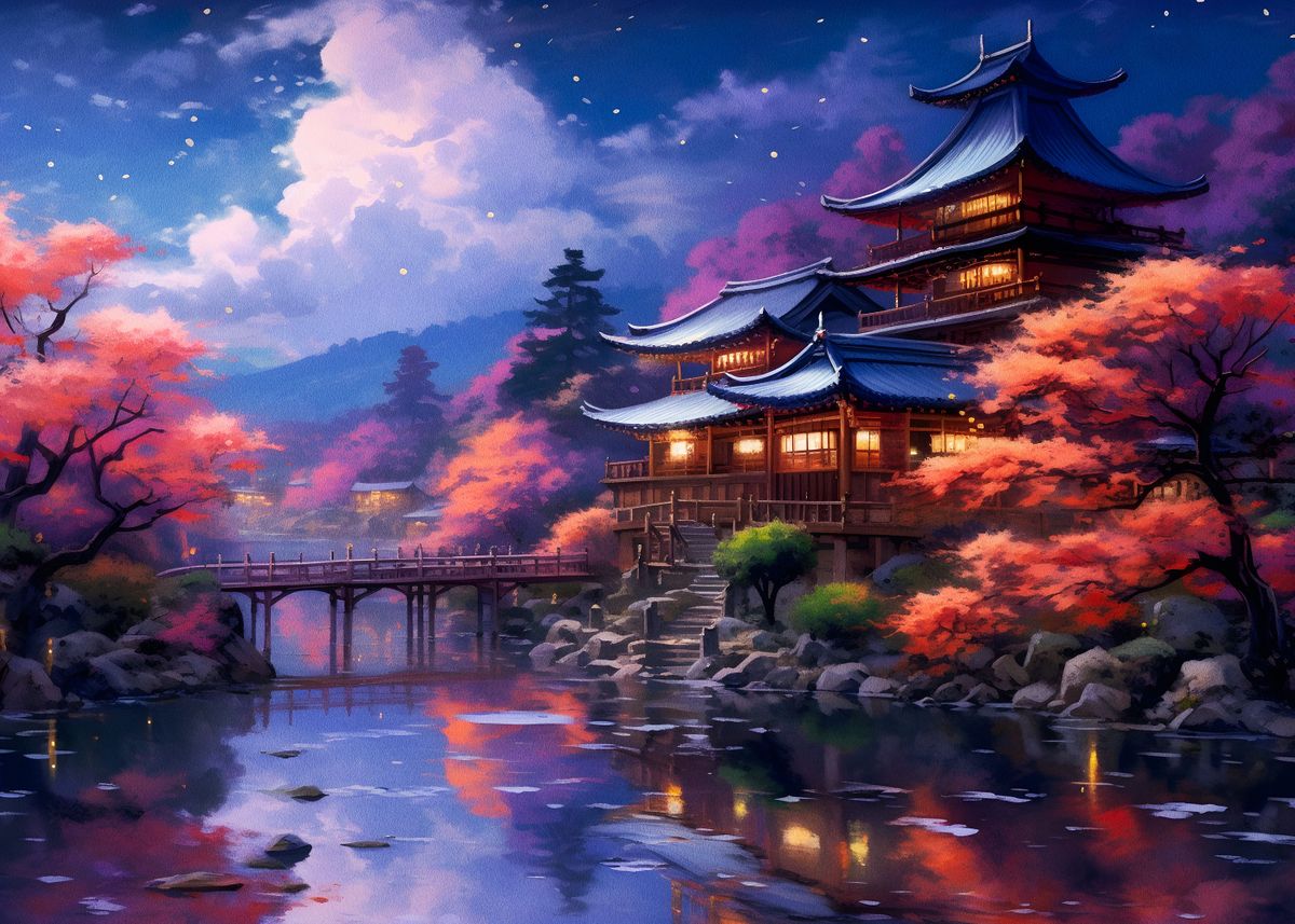 'fantasy landscape 60' Poster, picture, metal print, paint by Muhammad Irsan | Displate