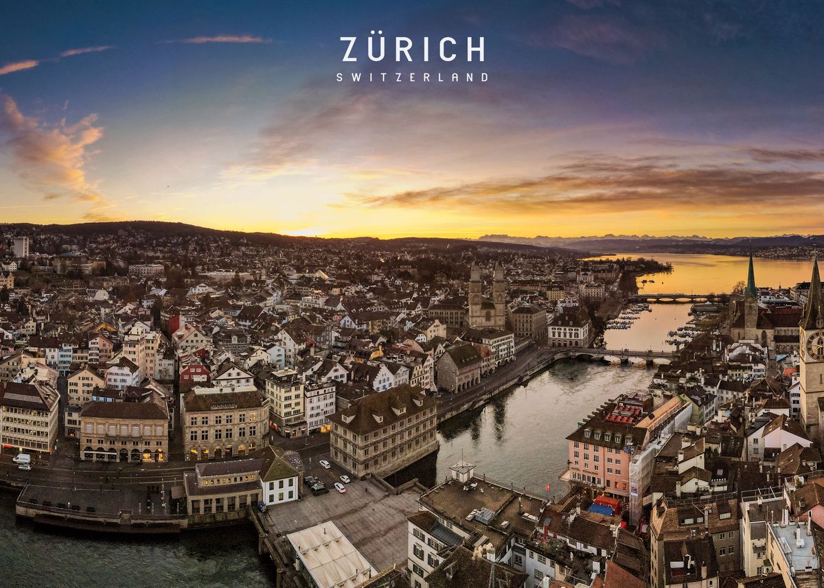 'Zurich ' Poster, picture, metal print, paint by Big City | Displate