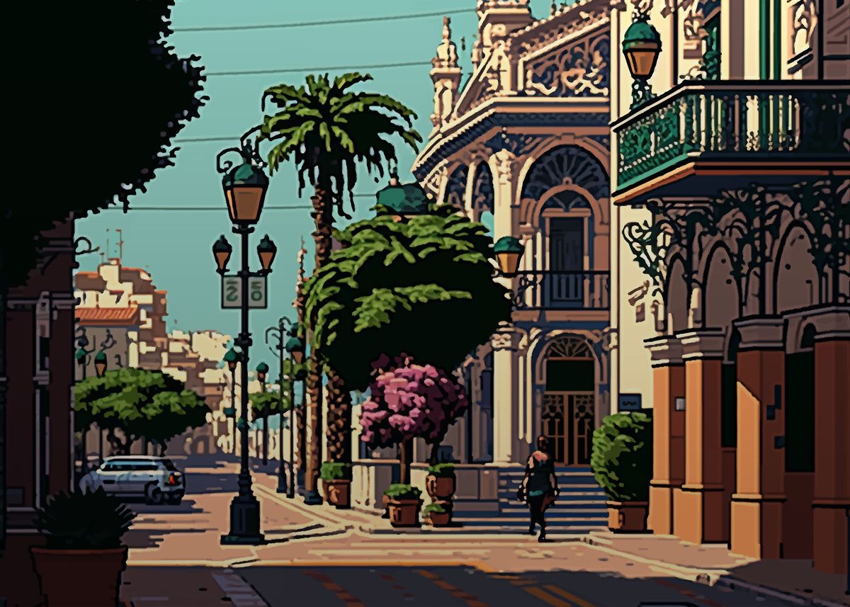 'Jerez Pixel art ' Poster, picture, metal print, paint by M Art | Displate