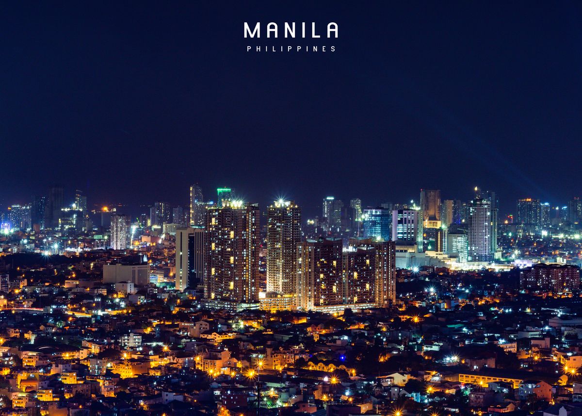 'Manila ' Poster, picture, metal print, paint by Famous City | Displate