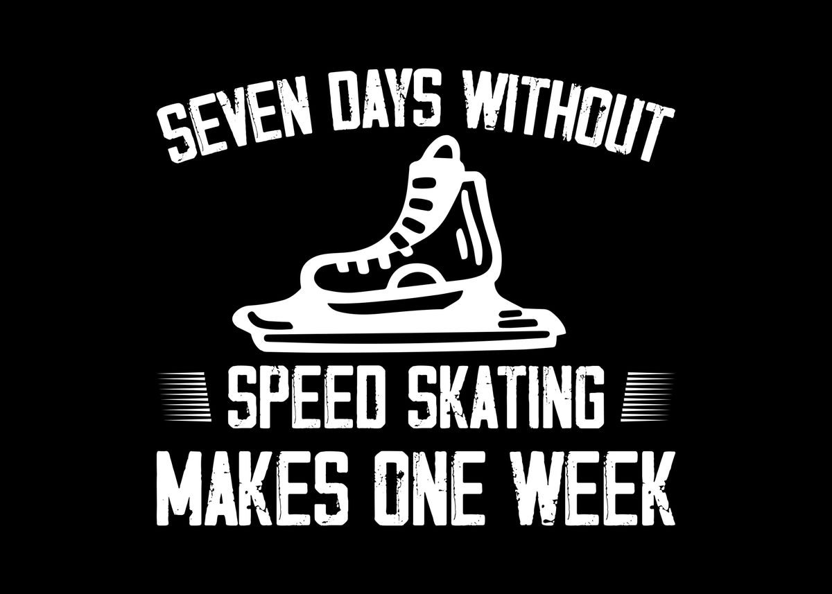 'Ice Speed Skating' Poster, picture, metal print, paint by Sebastian ...