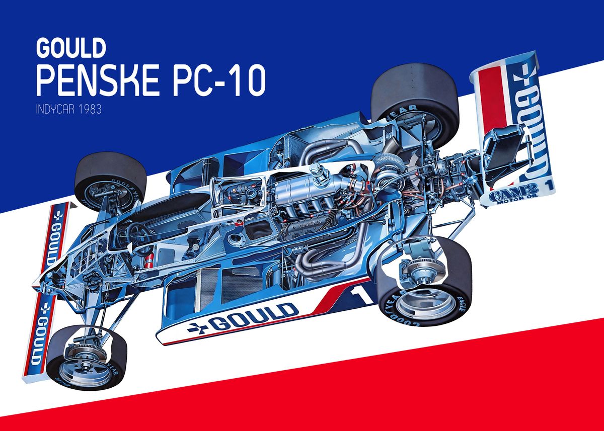 'Penske PC10 cutaway' Poster by Liviu Aileni | Displate