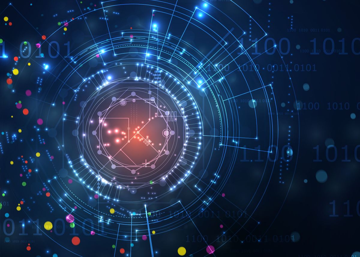 'Abstract technology' Poster, picture, metal print, paint by Vs 1489 ...