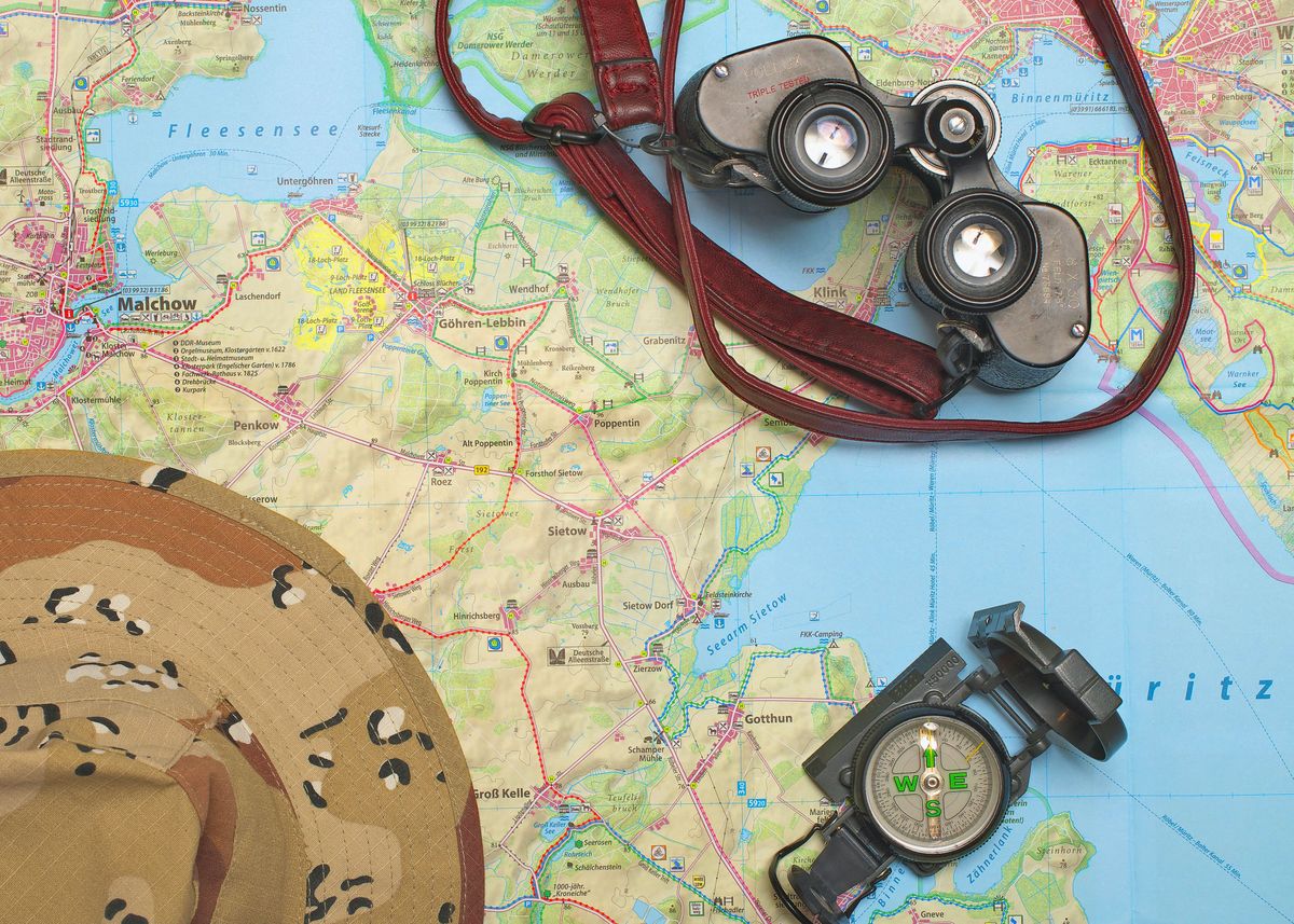 'Maps Poster ' Poster, picture, metal print, paint by Famous City ...