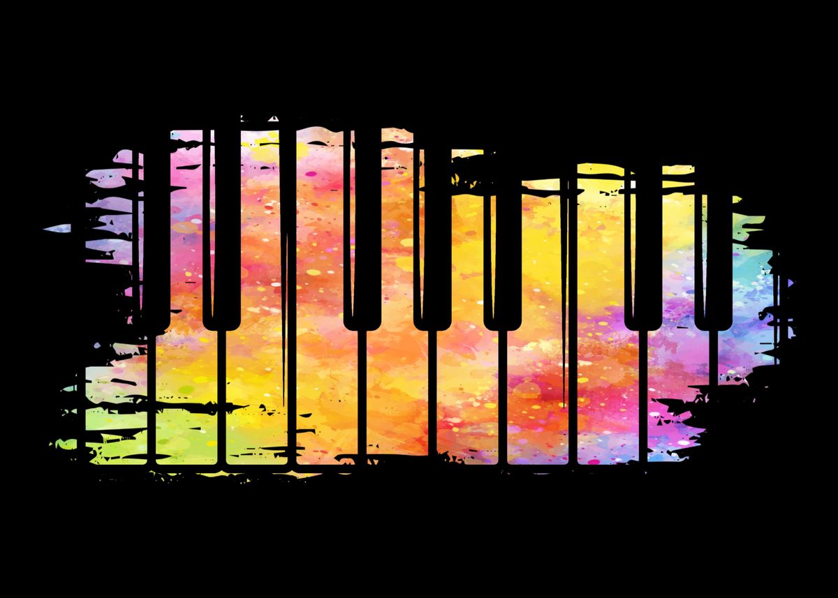 'Colorfol Piano Art' Poster by professionaldesigns | Displate
