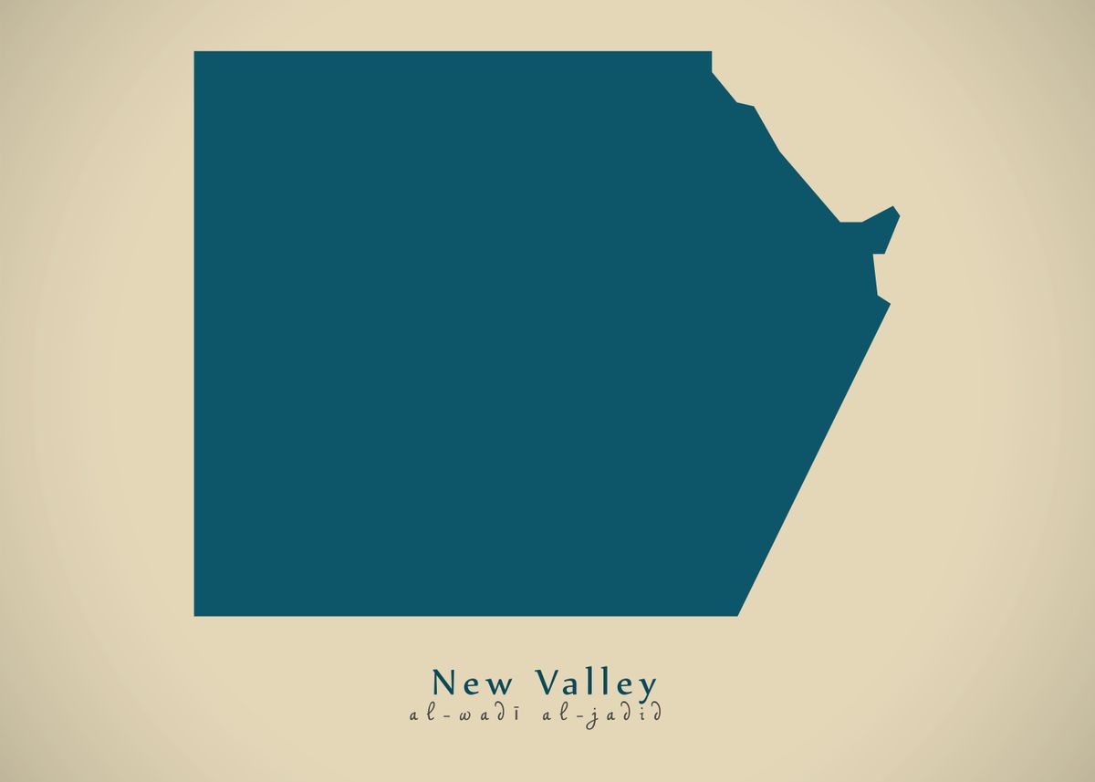 'New Valley governorate map' Poster by Ingo Menhard | Displate